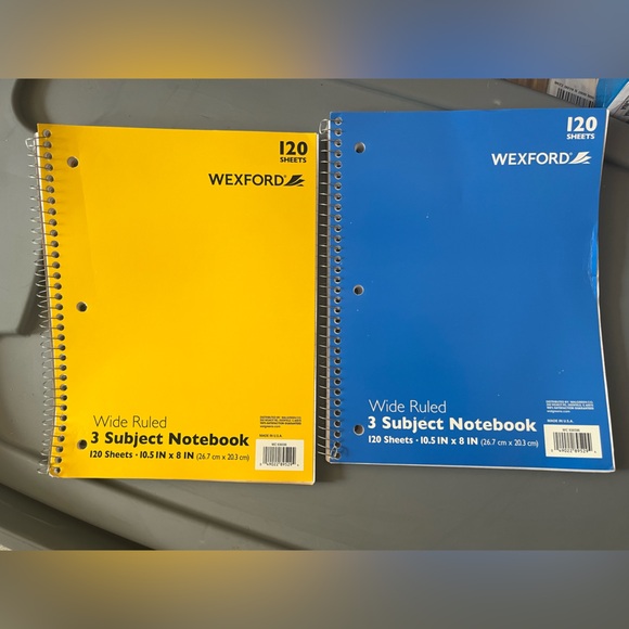 Office | Wexford Yellow And Blue 3 Subject Notebooks | Poshmark